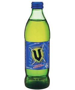 V Energy Drink Bottle Blue 350ml – Orange Go